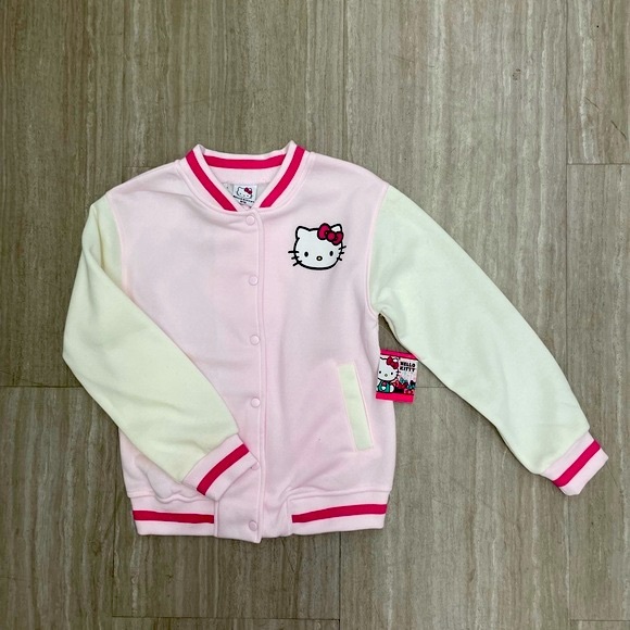 Hello Kitty | Jackets & Coats | Nwt Hello Kitty Girls Varsity Jacket ...
